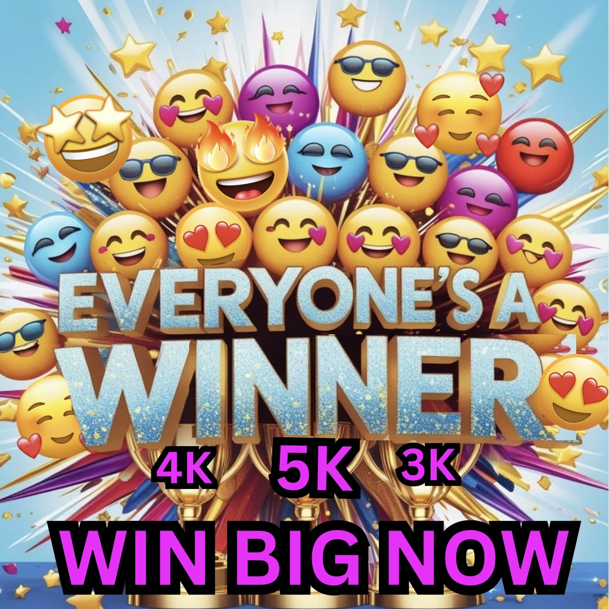 Everyones a Winners | Emoji Addition WIN £5000! - Raffleade